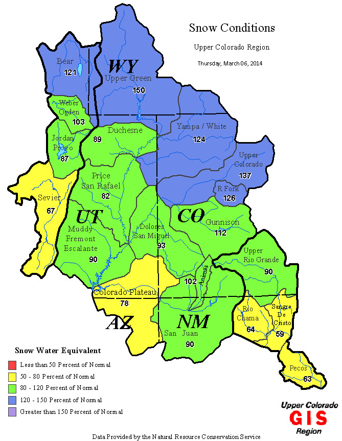 Reclamation: Snowpack conditions in the Upper Colorado Region # ...