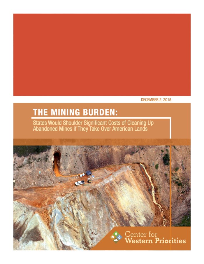Report: The Mining Burden - Center for Western Priorities - Coyote Gulch