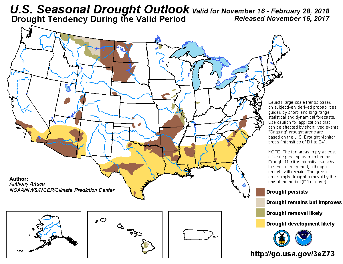 Seasonal outlooks from the Climate Prediction Center – Coyote Gulch