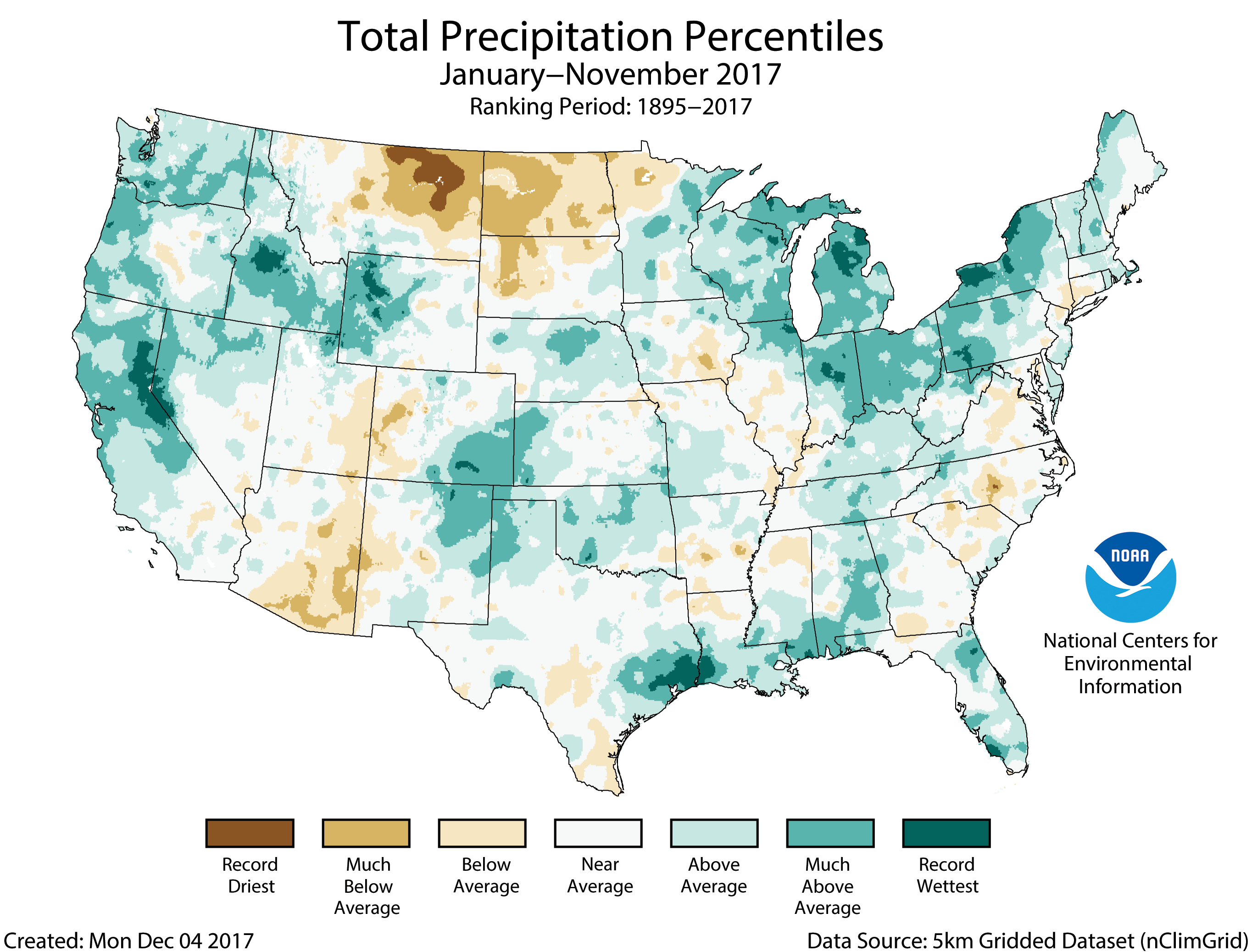 @NOAA: Assessing the U.S. Climate in November 2017 – Coyote Gulch