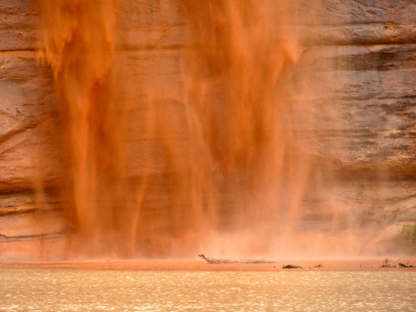 Waterfall 20 bottom of fire flame – Coyote Gulch