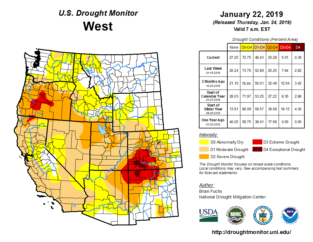 #Drought news: Improvements in the Four Corners, E. #Utah and W. # ...