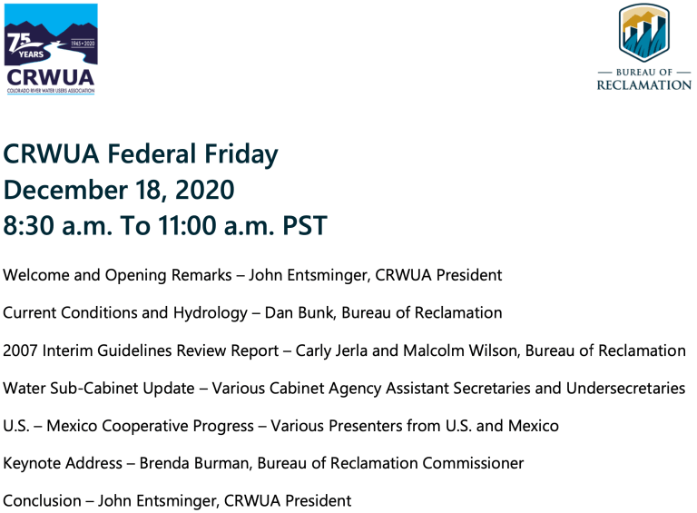 Today: @CRWUA_Water free live Federal Friday event, 8:30AM PST # ...