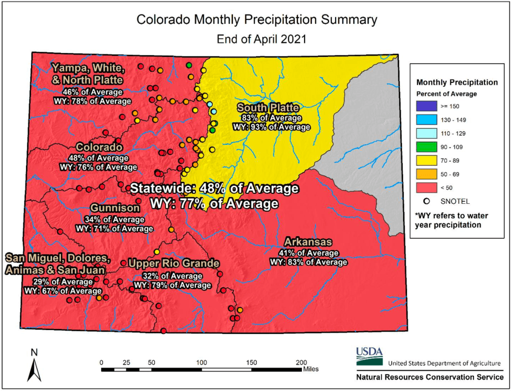 A Dry April only Compounds #Drought Conditions — @NRCS_CO – Coyote Gulch