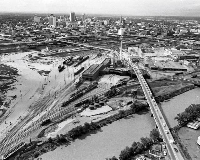 aerial view denver 1965 flood old colorado photos – Coyote Gulch